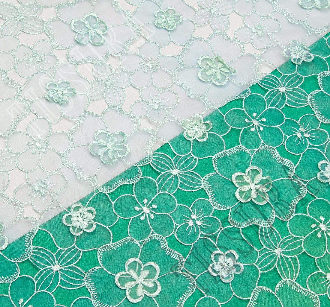 Ombre Embroidered Organza Fabric: Exclusive Fabrics from Austria by HOH ...