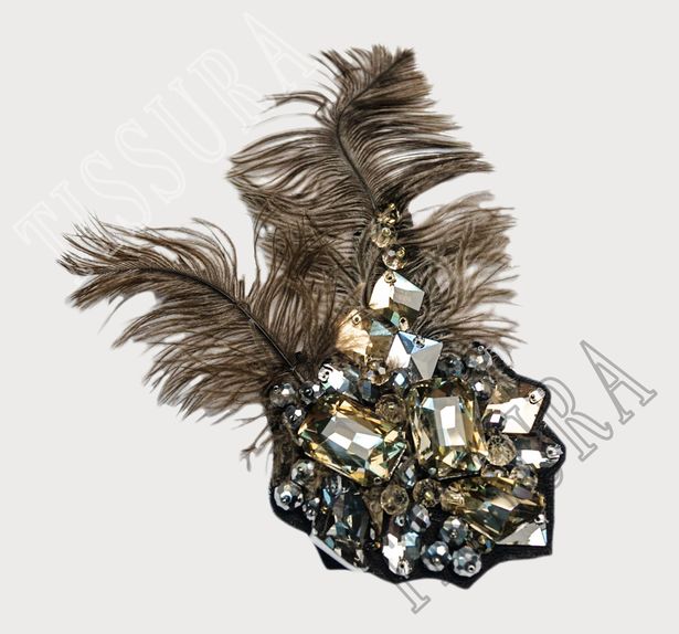 Rhinestone Feather Patch: Patches Trimmings from India, SKU 00045419 at ...