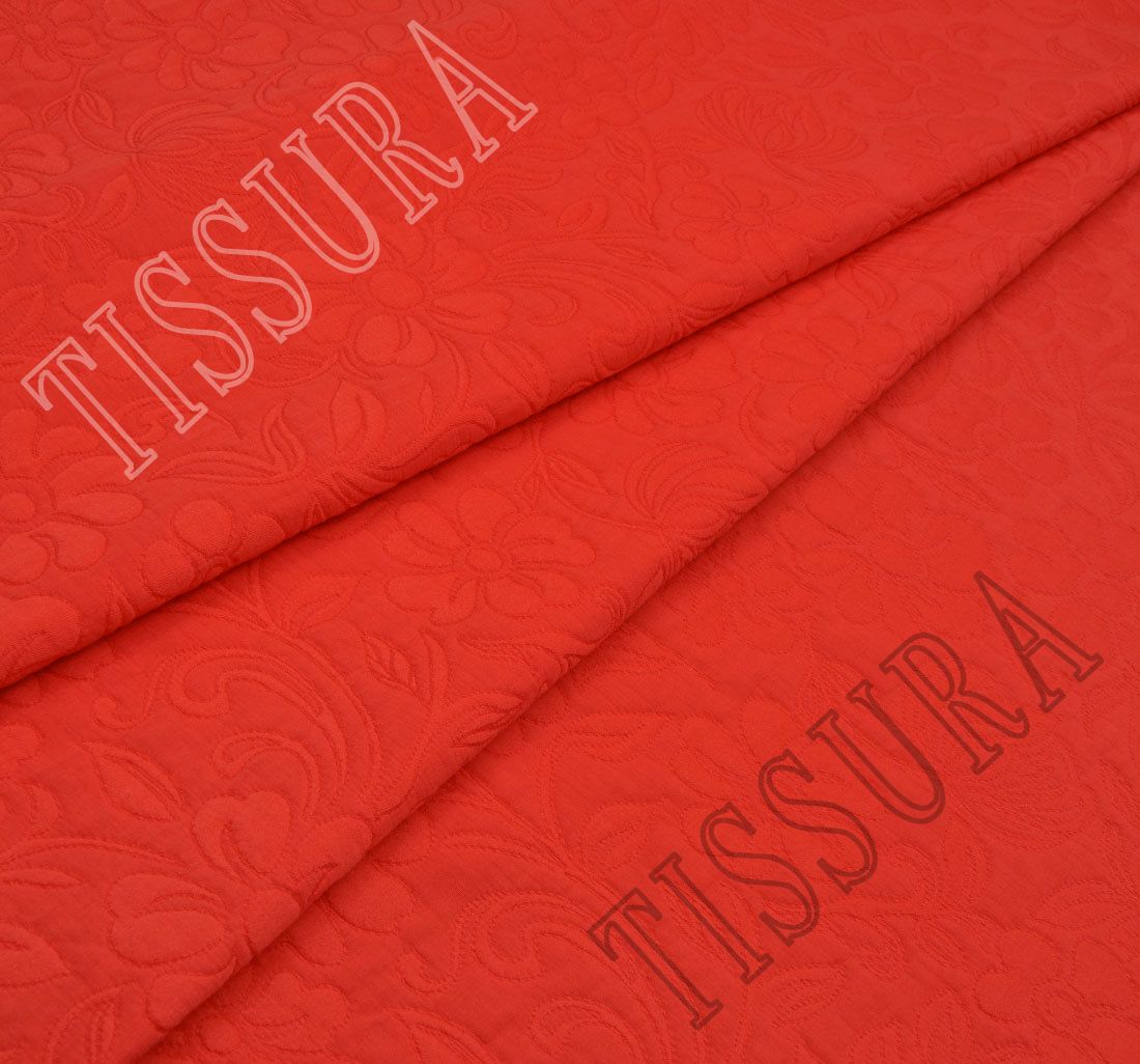 Red Cotton Matelasse Fabric: 30% Off for Fabrics from Italy, SKU ...