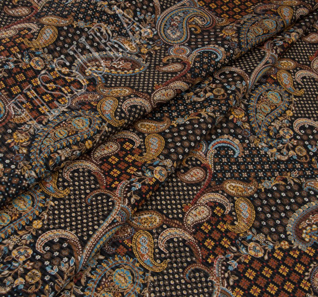 Wool Silk Jacquard Fabric Fabrics From Italy By Binda SKU 00065253