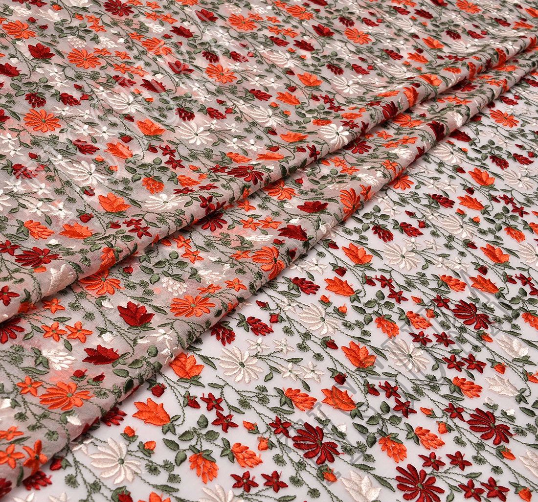 Embroidered Chiffon Fabric: Exclusive Fabrics from Switzerland by Jakob ...