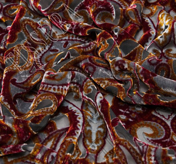 Velvet Devore Fabric: Fabrics from Italy, SKU 00055146 at $230 — Buy ...