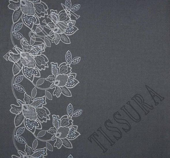 Embroidered Wool Fabric: 100% Wool Fabrics from Italy by Carnet, SKU ...