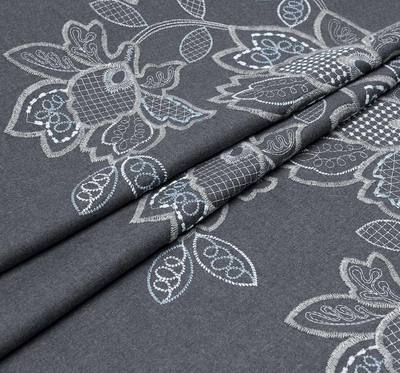 Embroidered Wool Fabric: 100% Wool Fabrics from Italy by Carnet, SKU ...